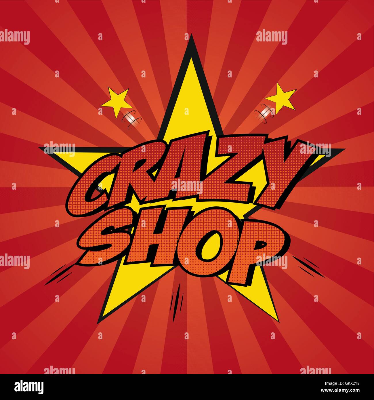 Isolated sales comic expression on retro background, Vector ...