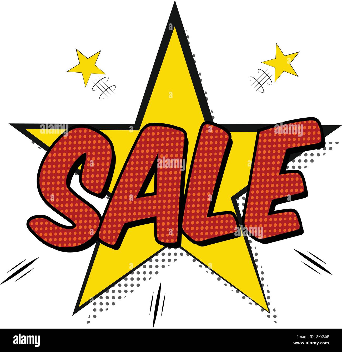 Isolated sales comic expression on white background, Vector ...