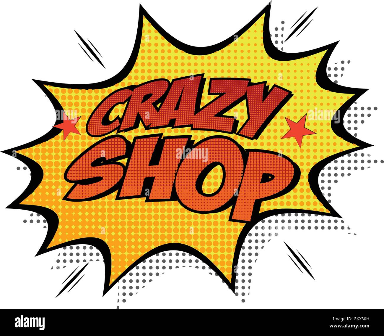 Isolated sales comic expression on white background, Vector ...
