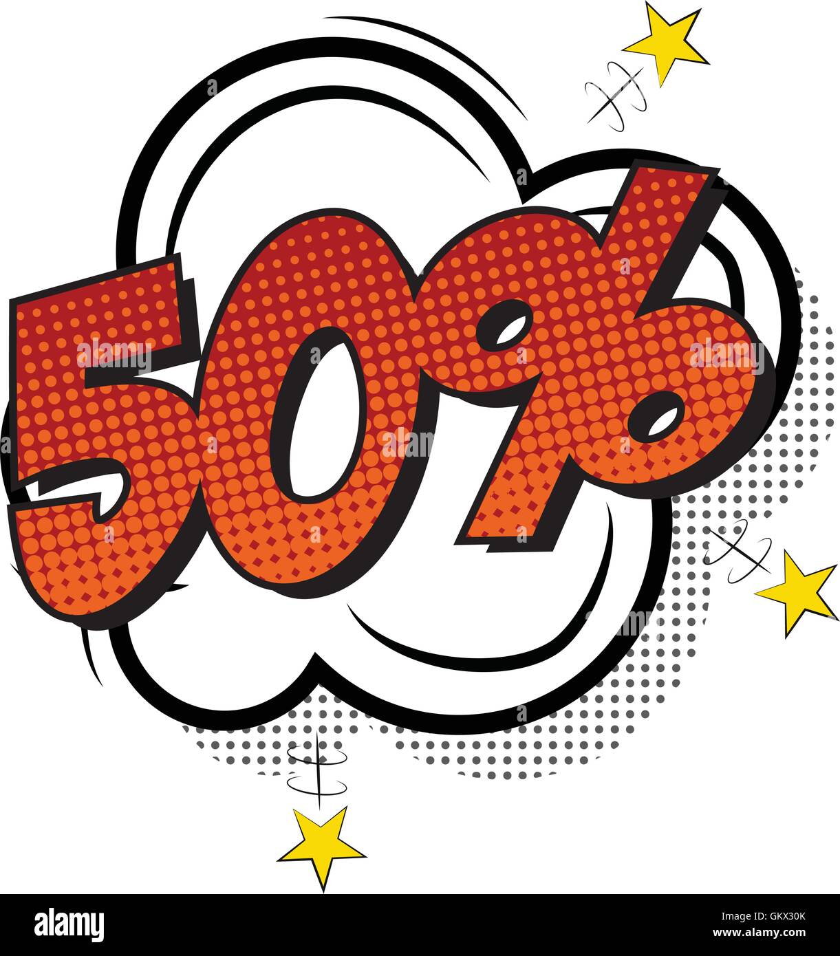 Isolated sales comic expression on white background, Vector ...