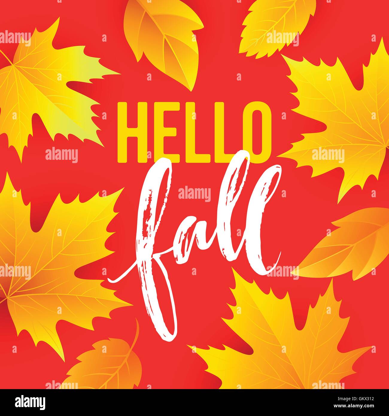Autumn time seasonal banner design. Fall leaf. Vector illustration ...