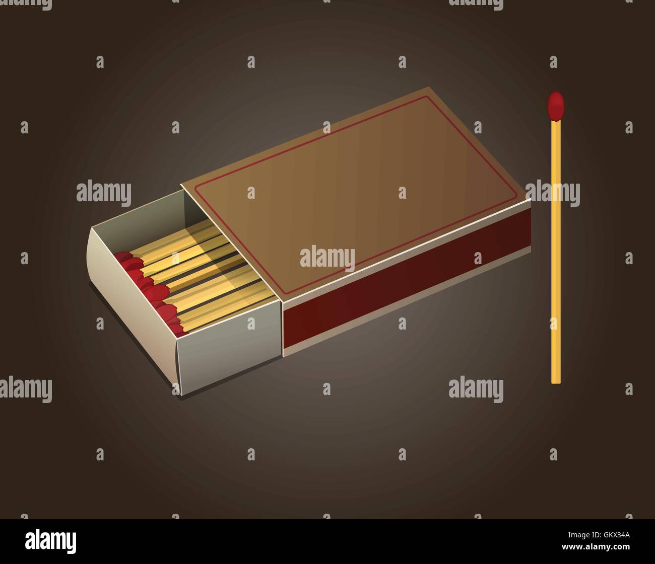 Vector Matchbox and Matches Stock Vector Image & Art - Alamy
