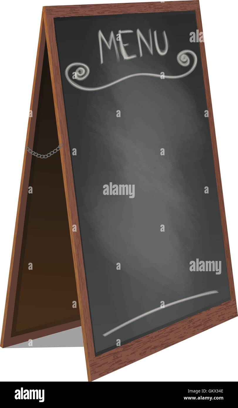 Empty menu board stand Stock Vector Images - Alamy