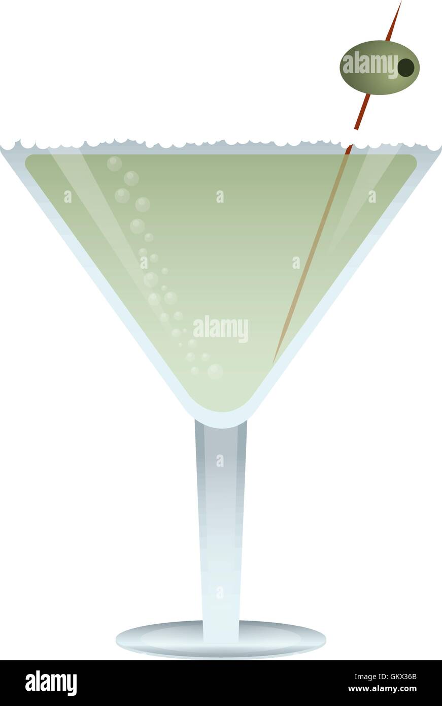 Blue martini cherry Stock Vector Images - Alamy