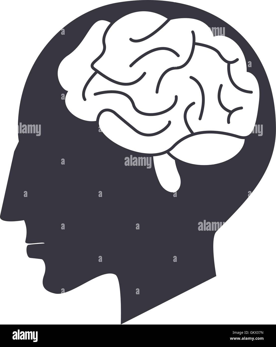 human head and grain icon Stock Vector Image & Art - Alamy