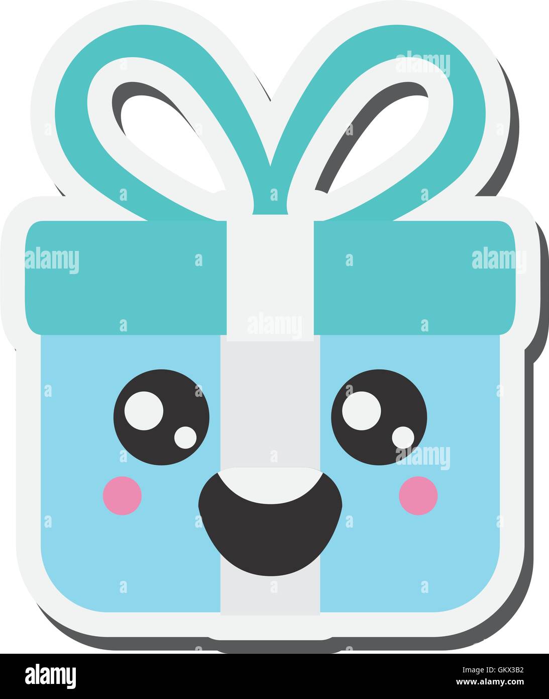 kawaii gift box icon Stock Vector Image & Art - Alamy