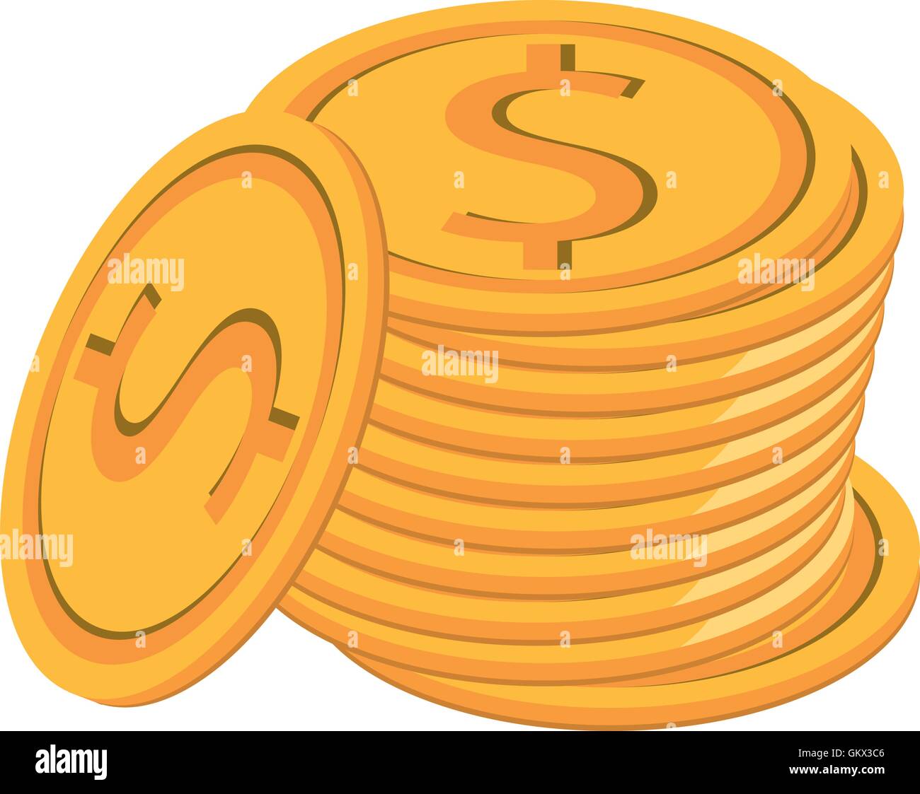 dollar coin icon Stock Vector Image & Art - Alamy