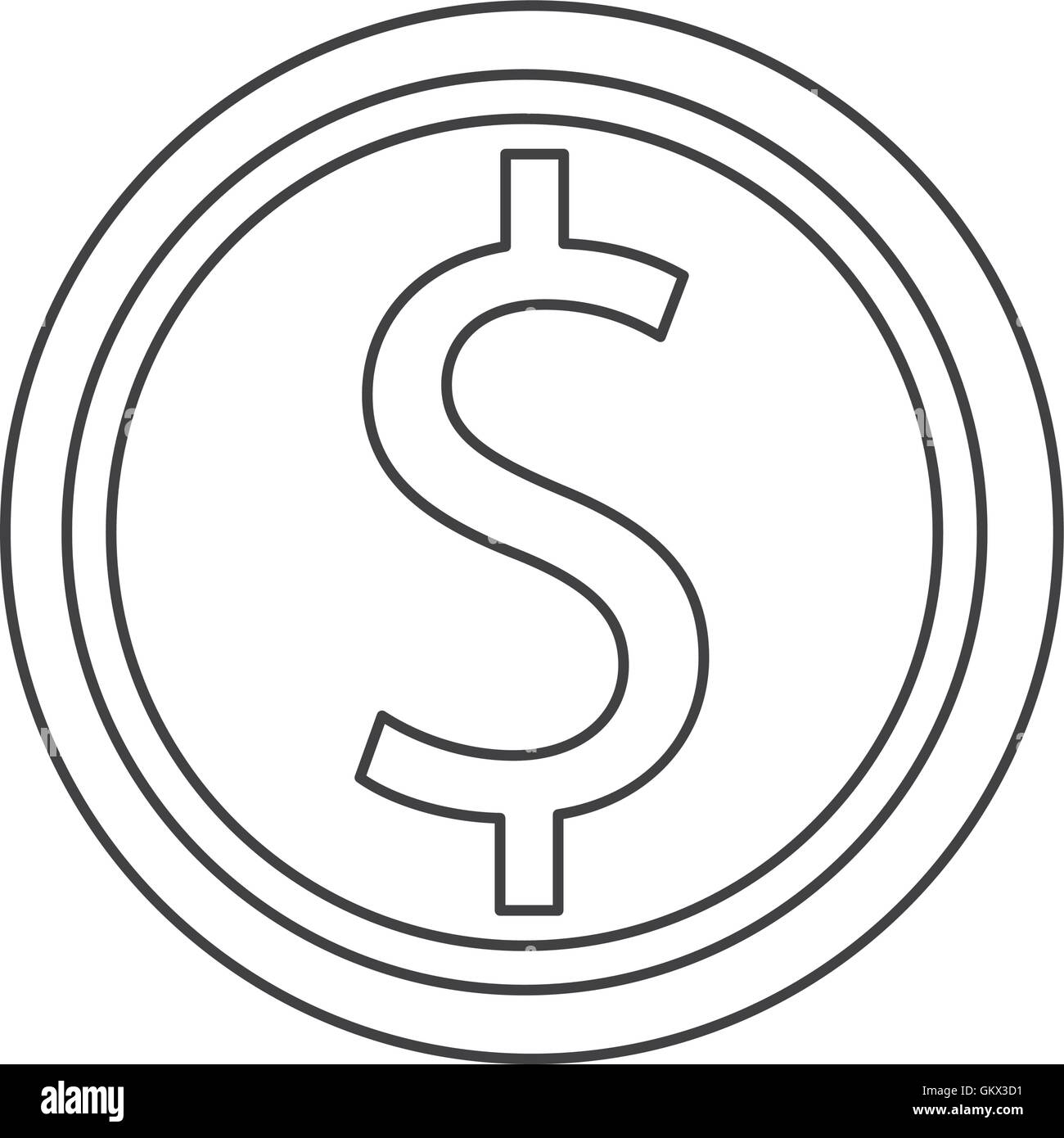 dollar coin icon Stock Vector Image & Art - Alamy