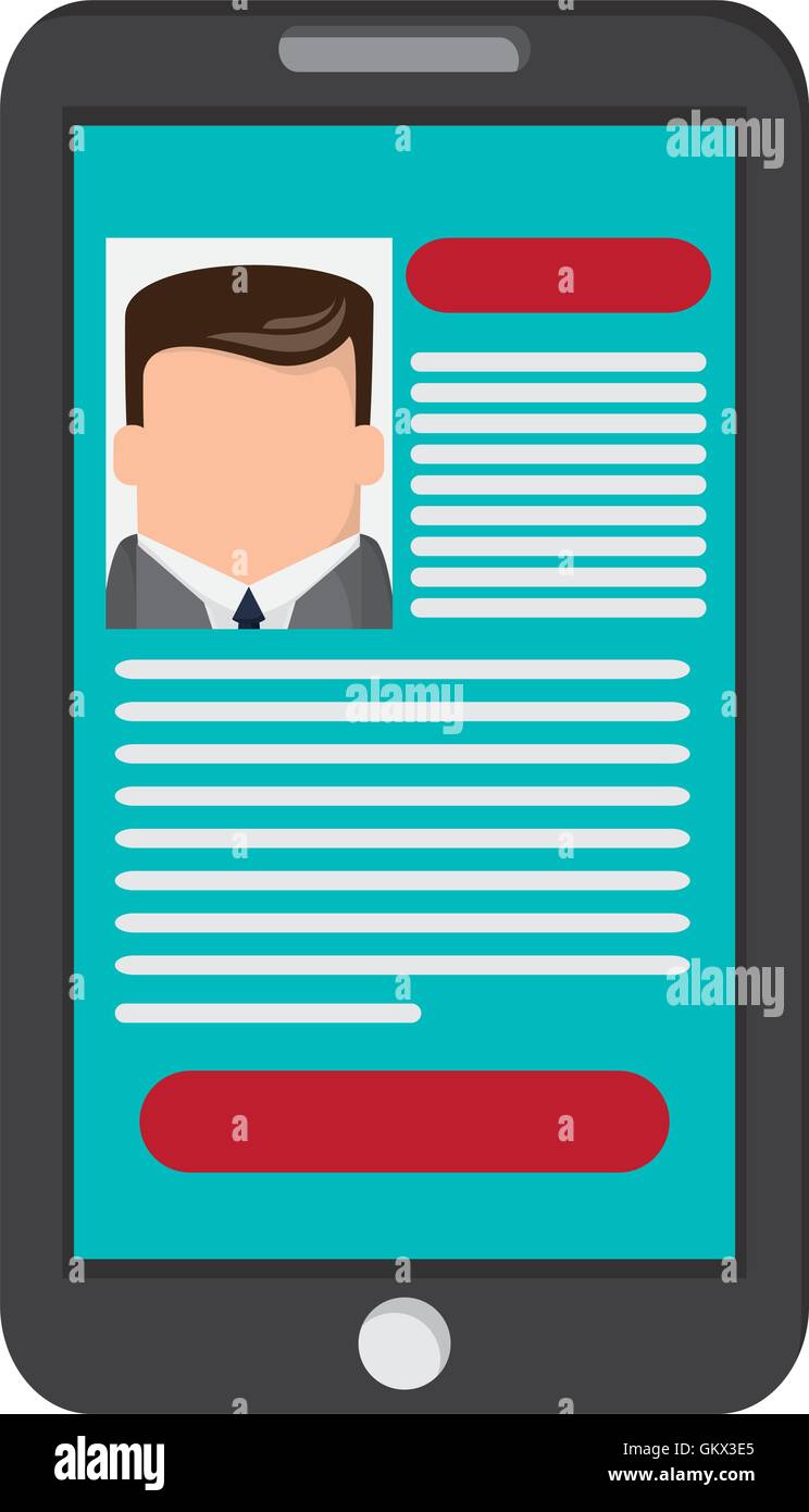 curriculum vitae cv on cellphone screen icon Stock Vector Image & Art ...