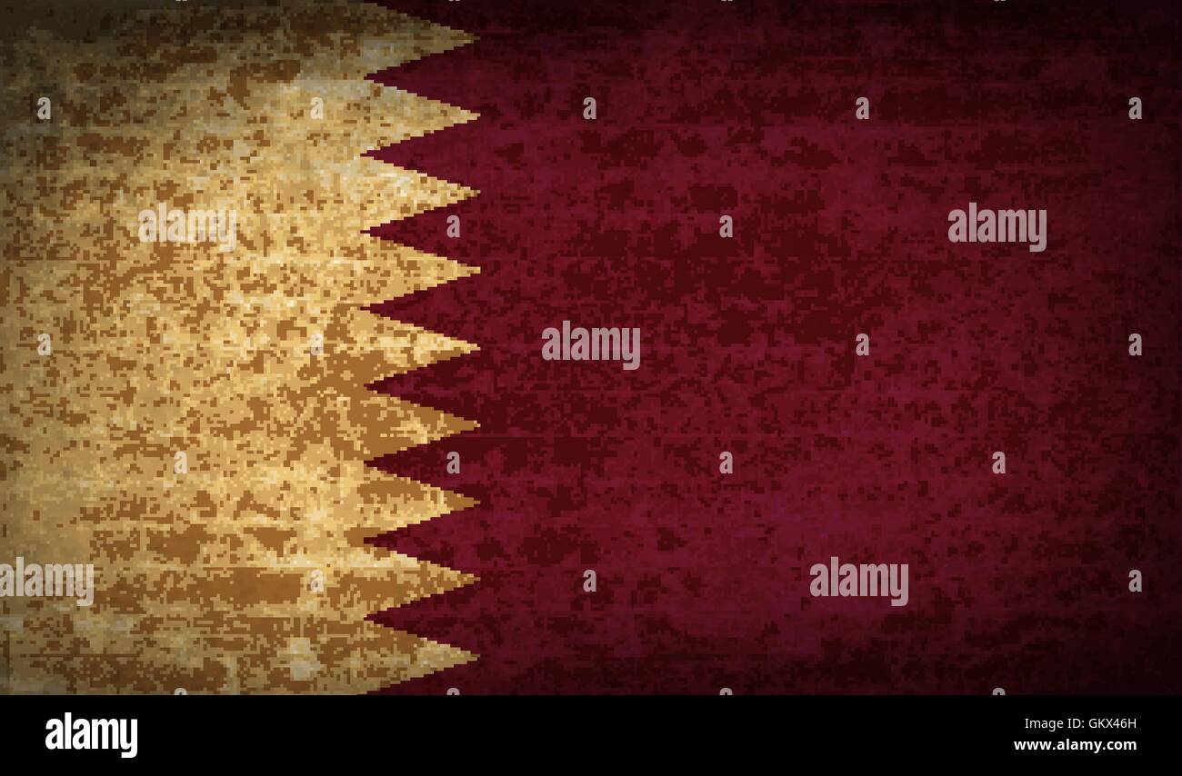 Flags Qatar with dirty paper texture. Vector Stock Vector Image & Art ...