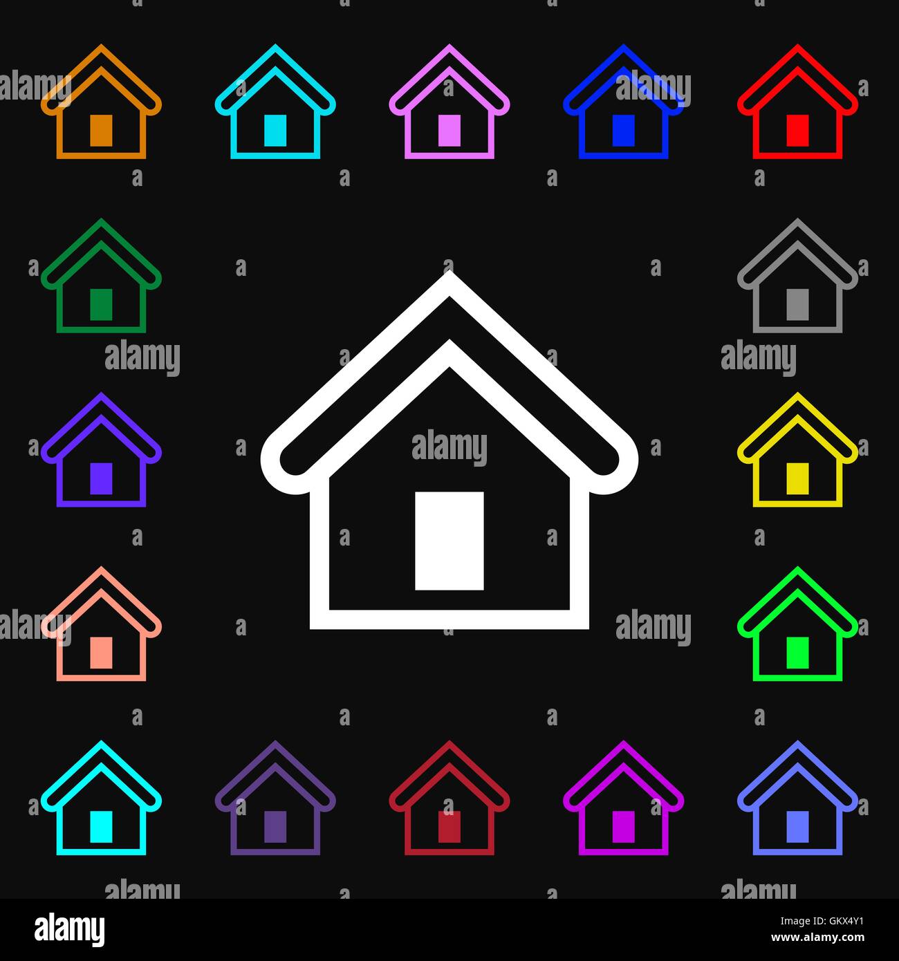 House icon sign. Lots of colorful symbols for your design. Vector Stock ...