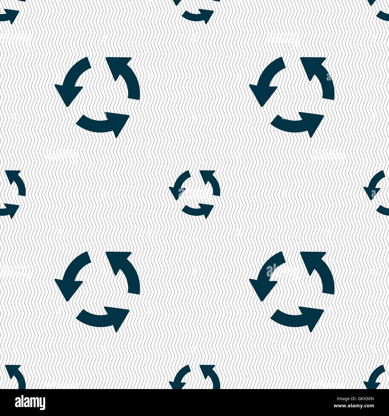 Refresh icon sign. Seamless pattern with geometric texture. Vector Stock Vector Image & Art - Alamy