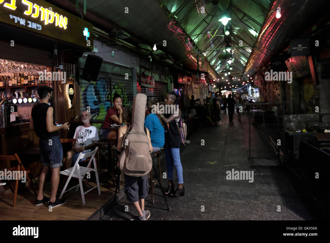 Machane yehuda night hi-res stock photography and images - Alamy