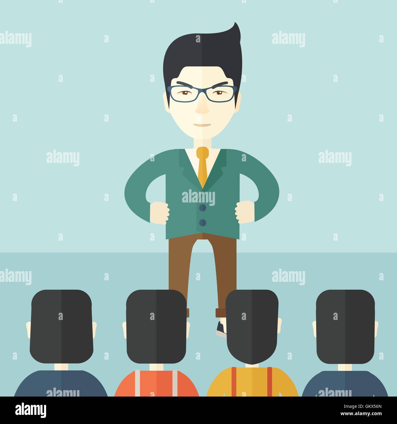 Asian employees Stock Vector Images - Alamy