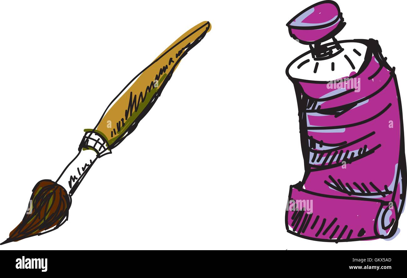 Colored art stuff. Vector illustration Stock Vector Image & Art - Alamy