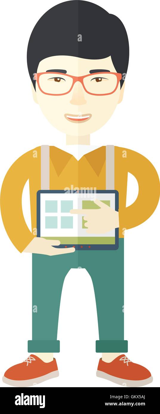 Tablet presentation electronic device Stock Vector Images - Alamy