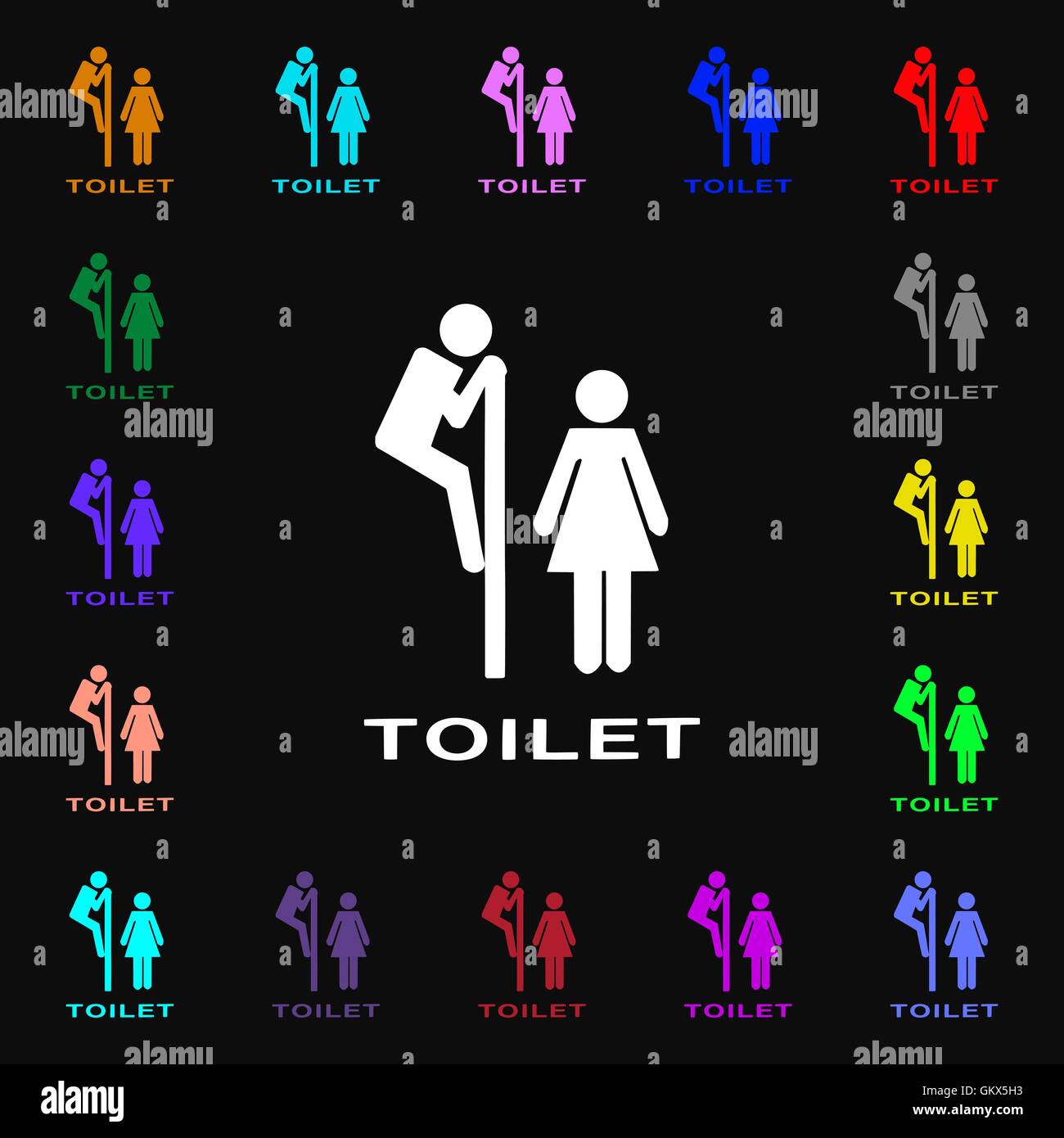 Toilet symbols vector hi-res stock photography and images - Alamy