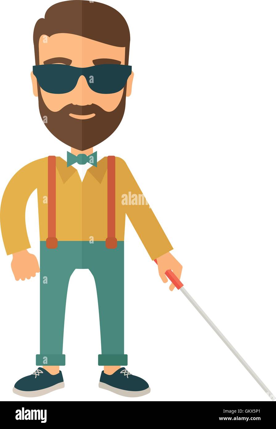 Blind man with walking stick Stock Vector Image & Art - Alamy Blind man with walking stick Stock Vector Image & Art - Alamy