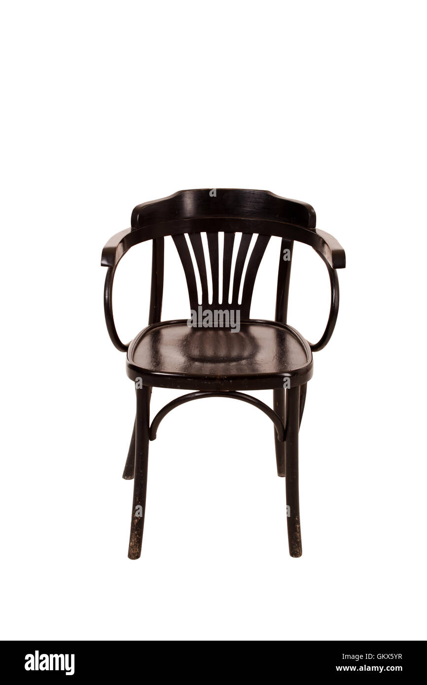 wooden chair on white background Stock Photo - Alamy