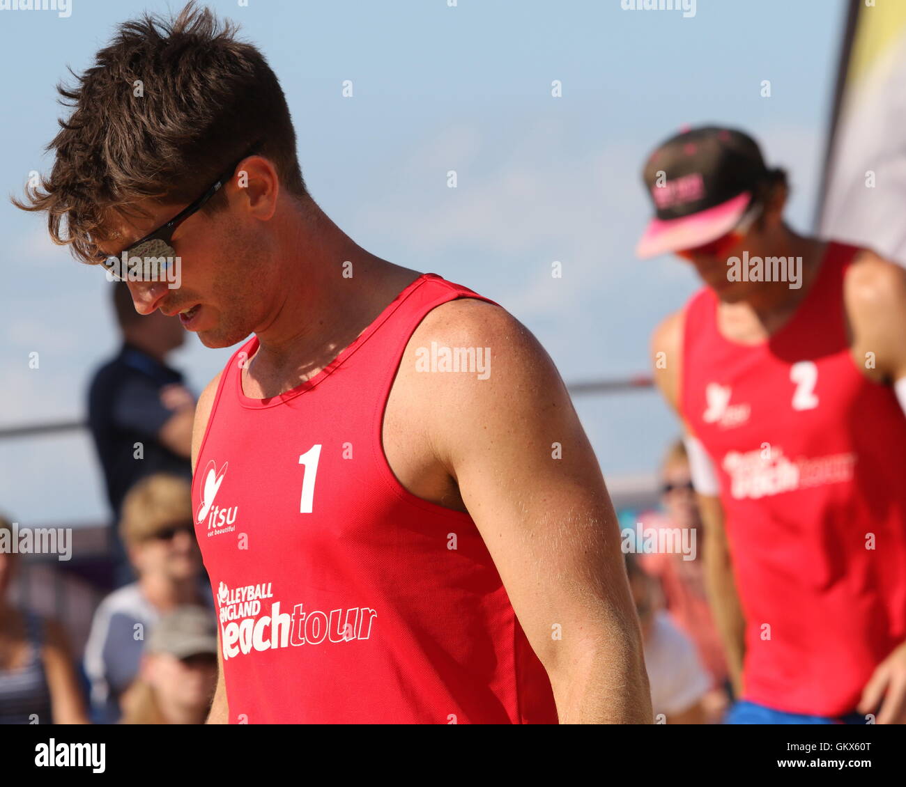 Jack Sheaf and Chris Gregory focused in the Final of the Volleyball ...