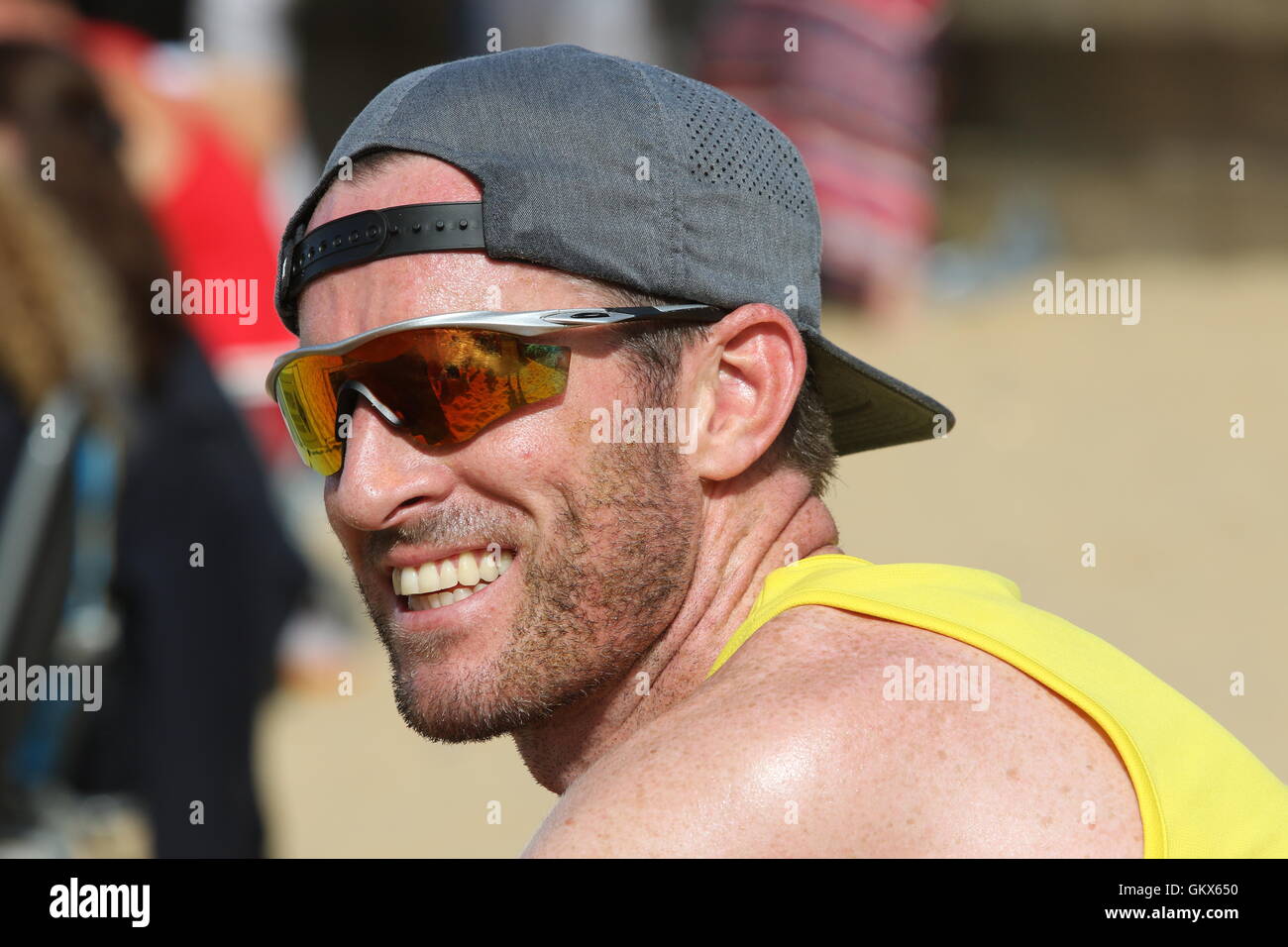 Russell Watson relaxed in the Final of the Volleyball England Beach ...