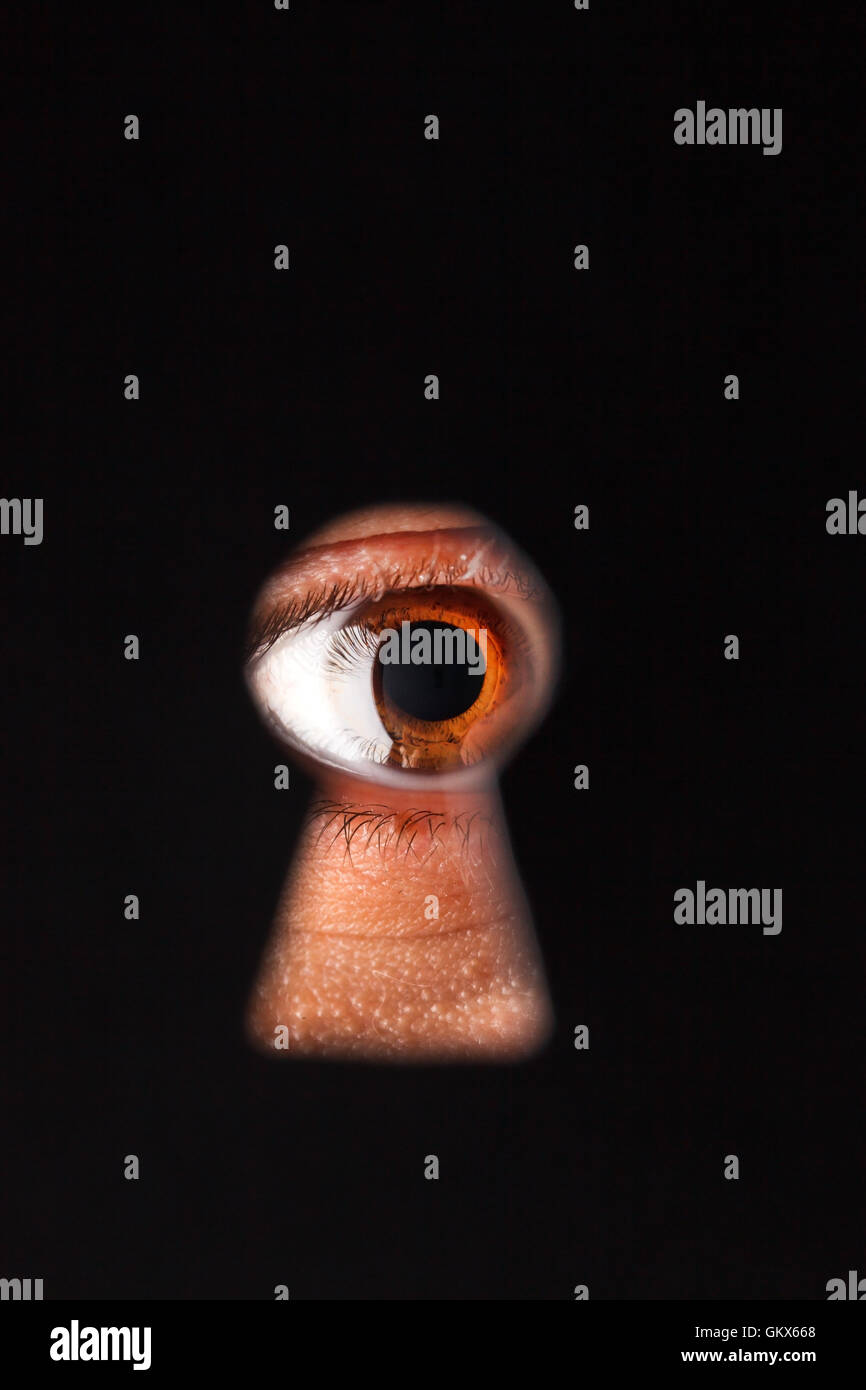 Looking through a keyhole hi-res stock photography and images - Alamy