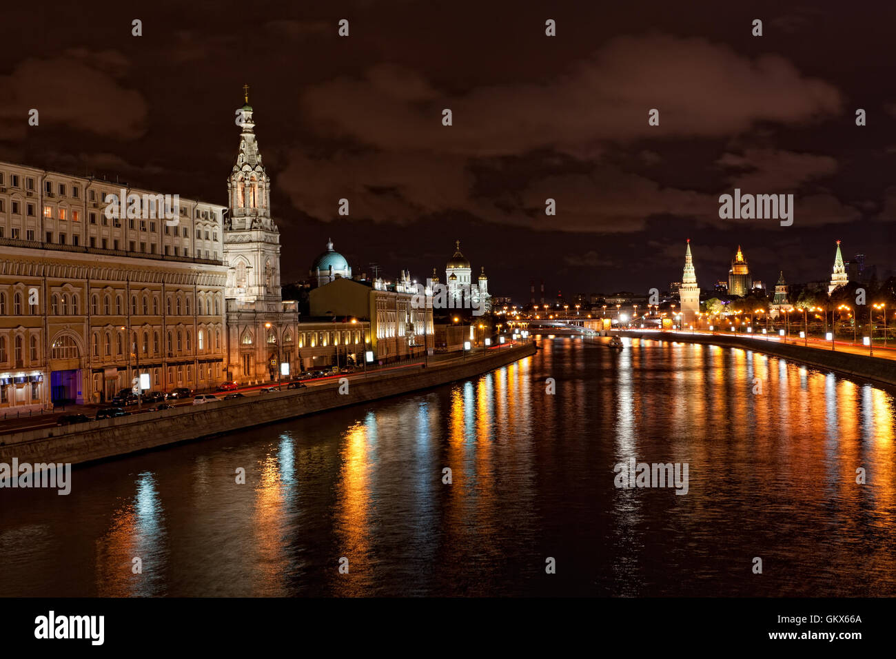 Russia, Moscow, night view Stock Photo - Alamy