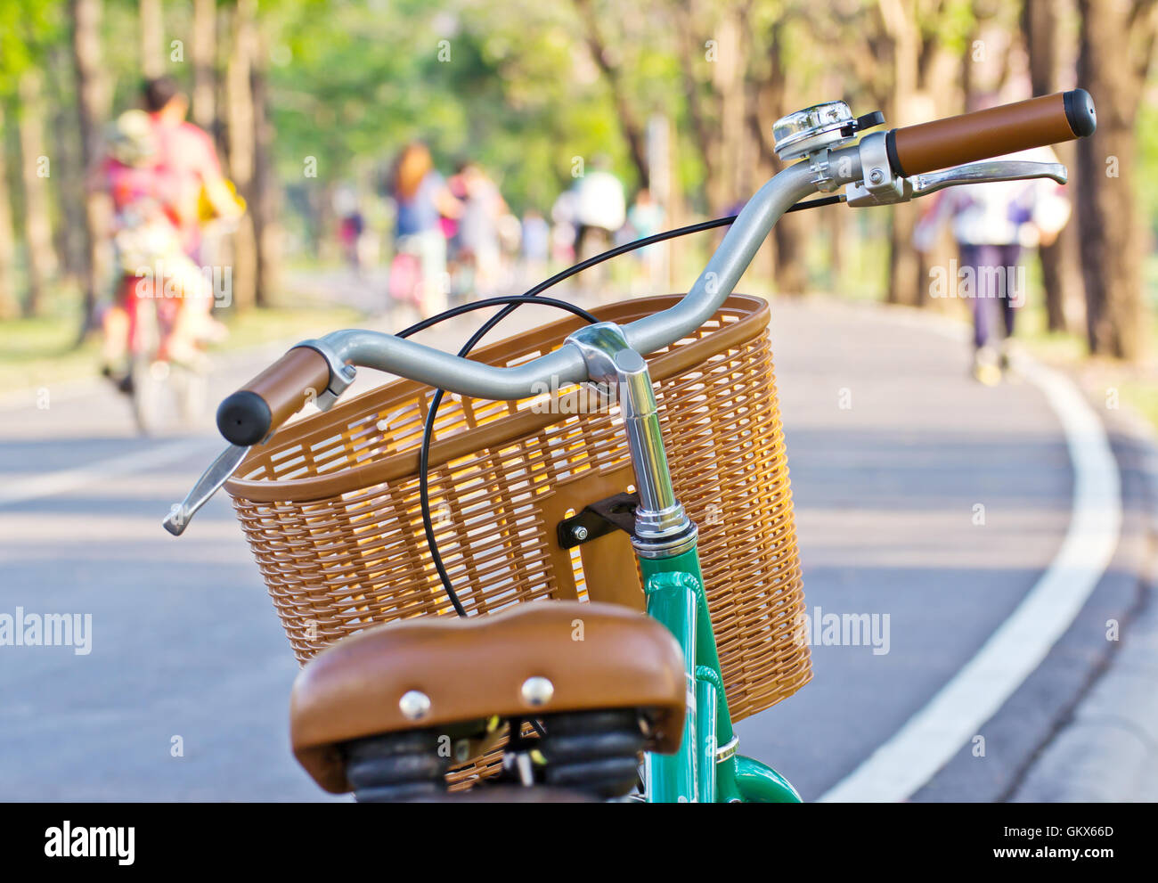 Bicycle in the park Stock Photo - Alamy