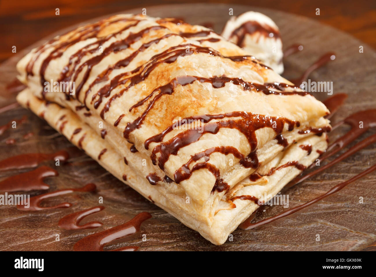 puff pastry with ice cream Stock Photo - Alamy