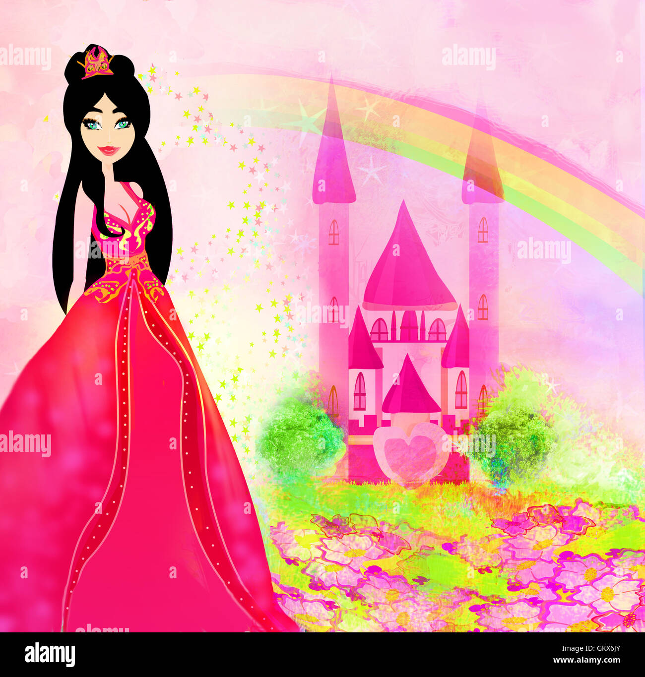 Magic Fairy Tale Princess Castle Stock Photo - Alamy