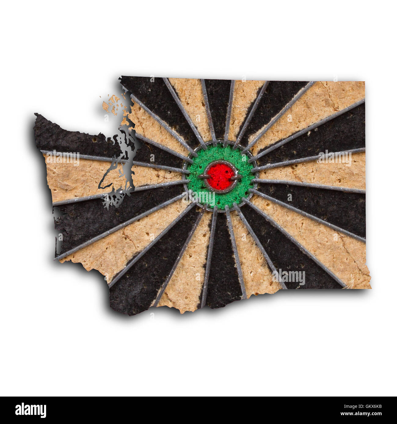 Map of Washington state Stock Photo - Alamy