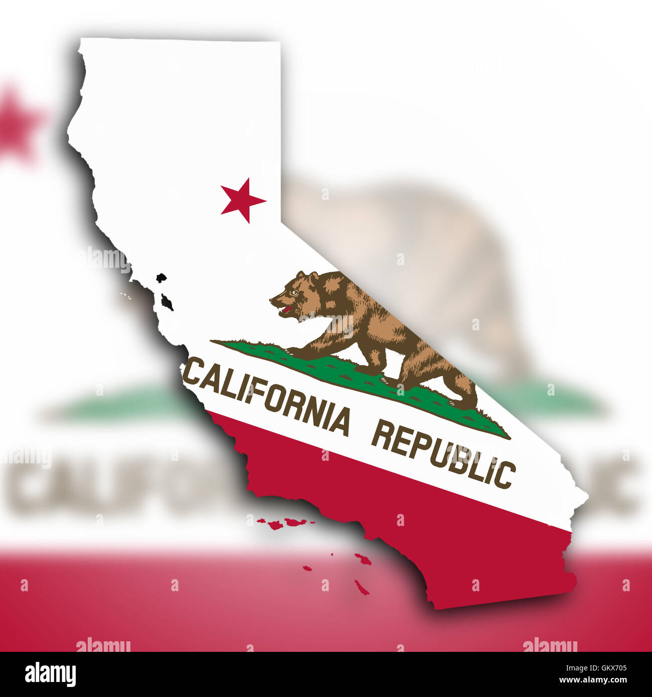 Map of California Stock Photo - Alamy