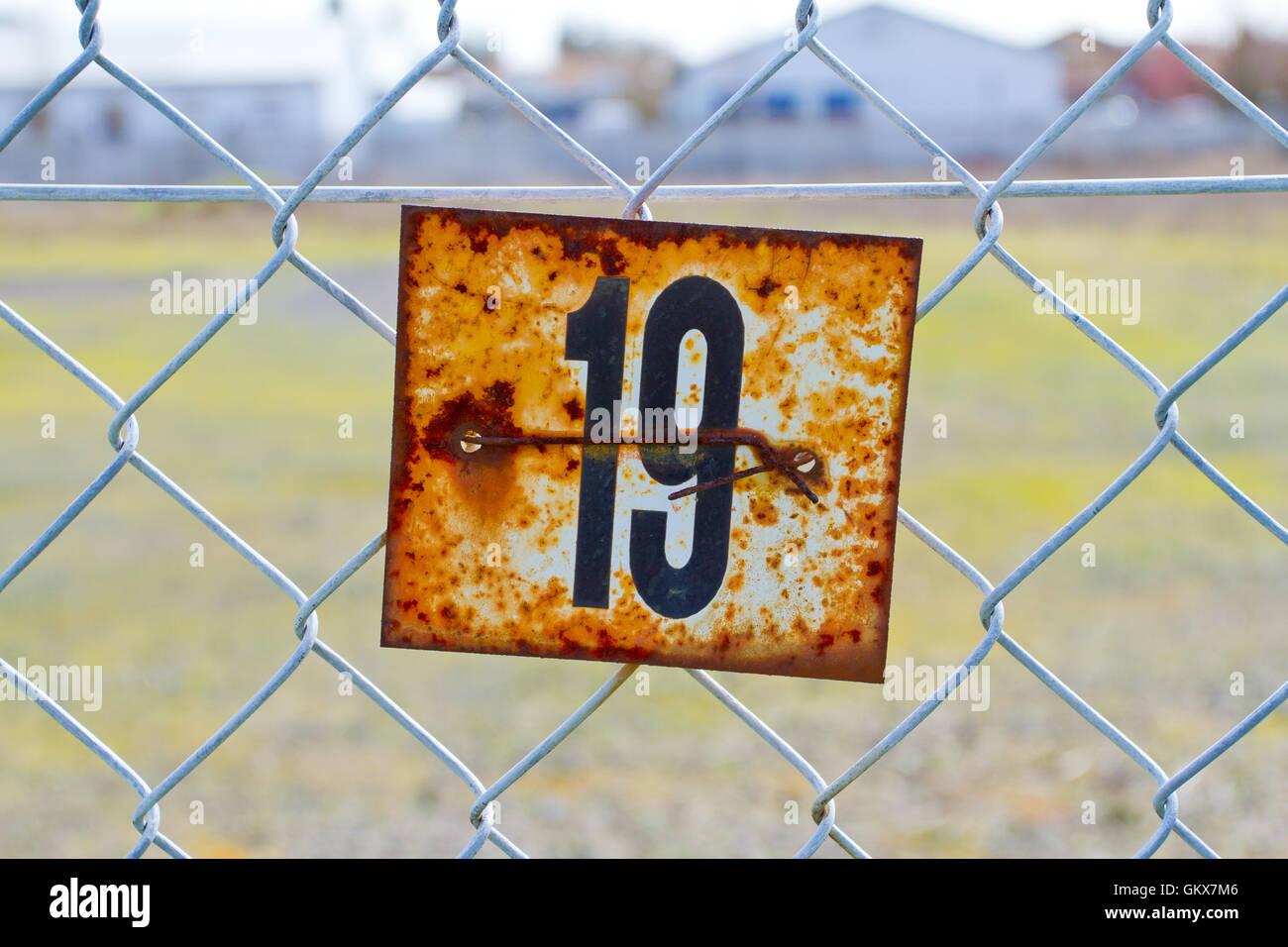 Number 19 Rusted Sign Stock Photo - Alamy