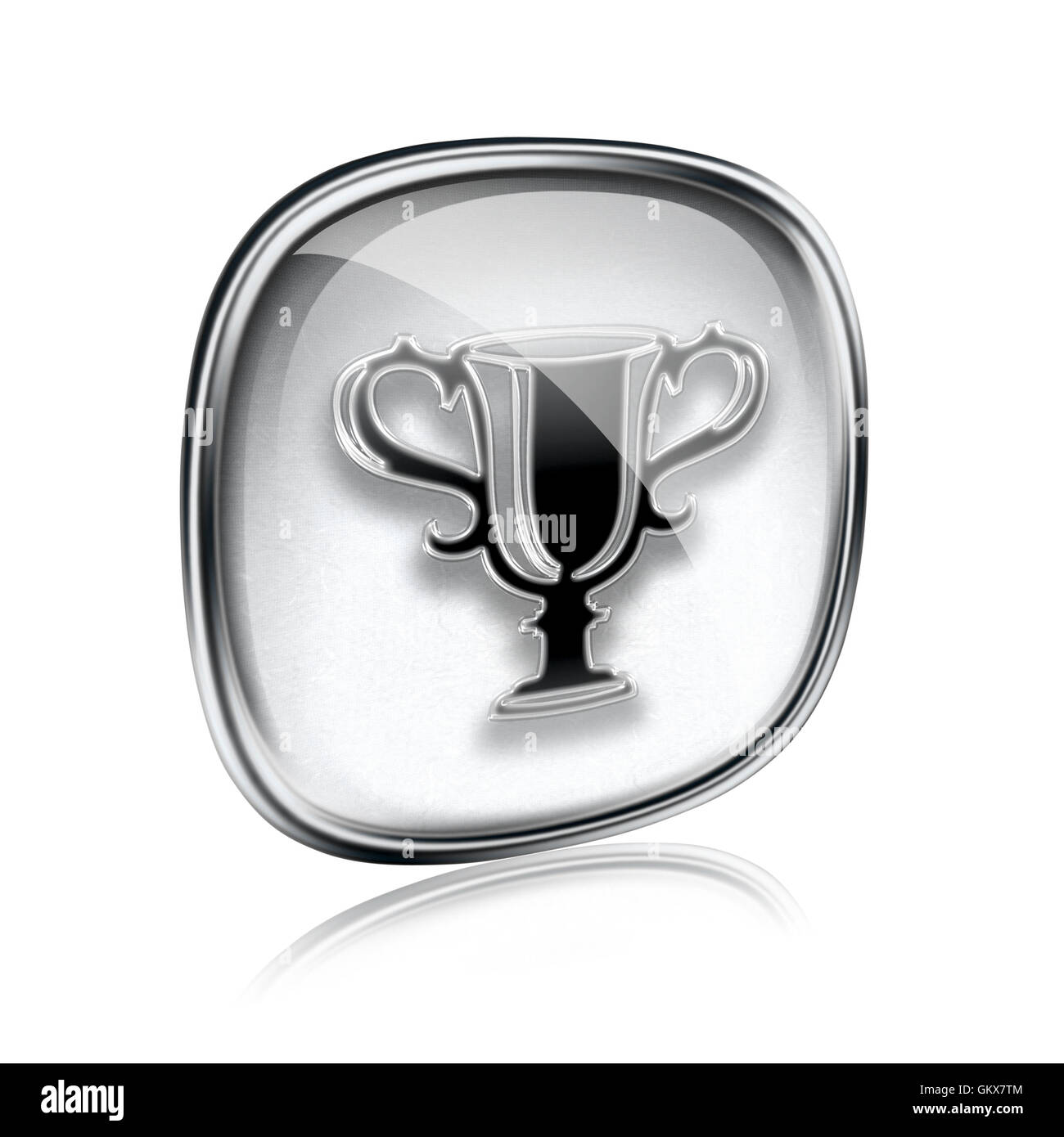 Cup icon grey glass, isolated on white background Stock Photo - Alamy