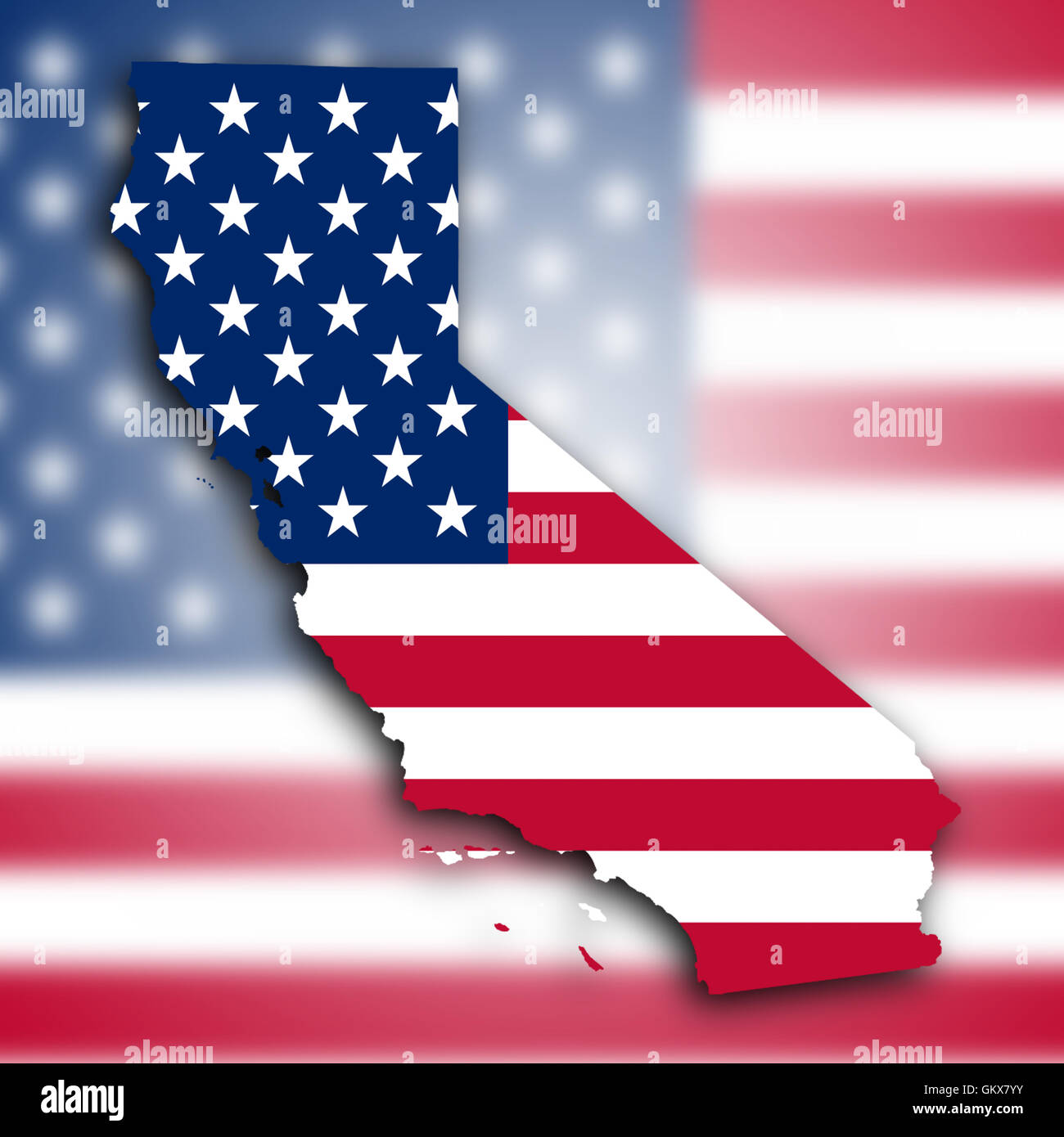 Map of California Stock Photo - Alamy