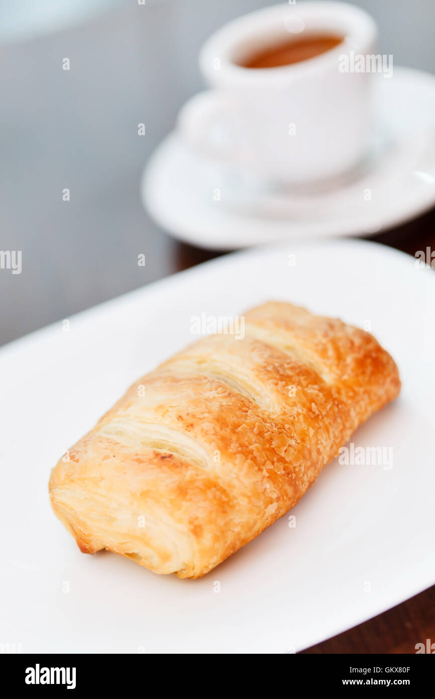 coffee with puff pastry Stock Photo - Alamy