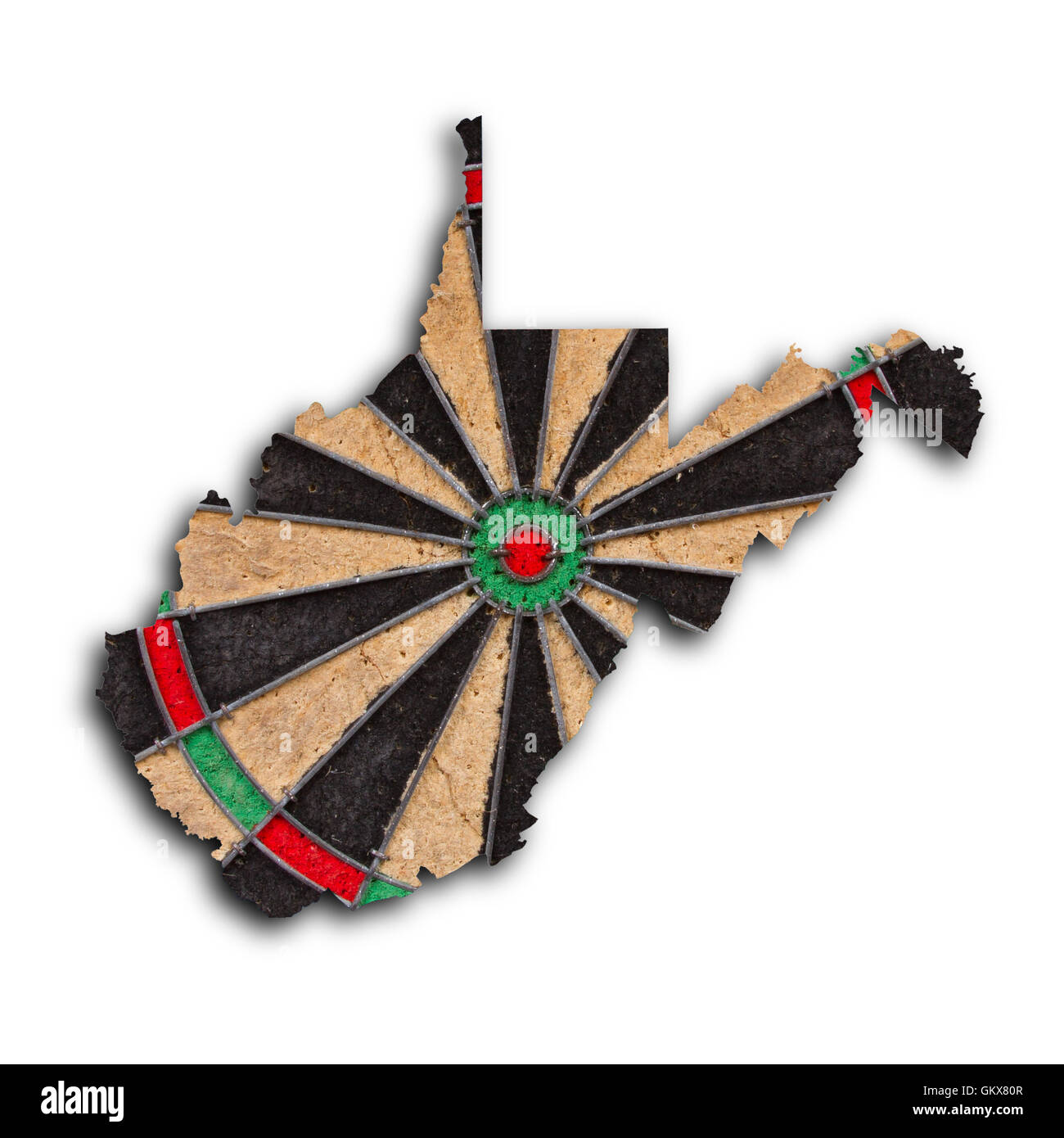 Political map of virginia Cut Out Stock Images & Pictures - Alamy