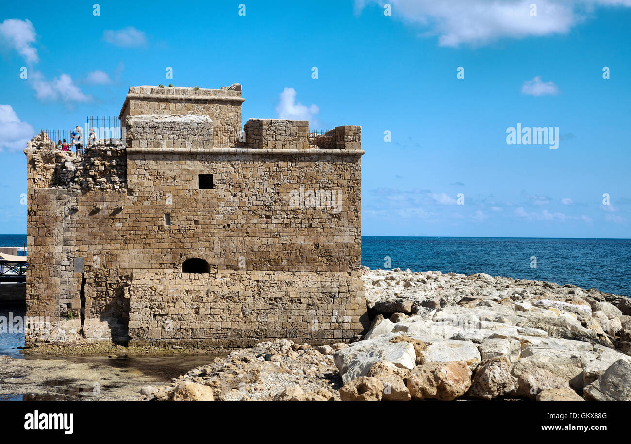Medieval Castle at End of Promenade in Paphos - Cyprus Stock Photo - Alamy