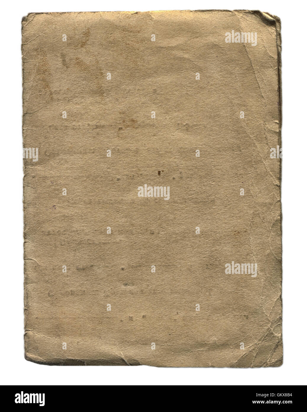 Old Paper Isolated Stock Photo - Alamy