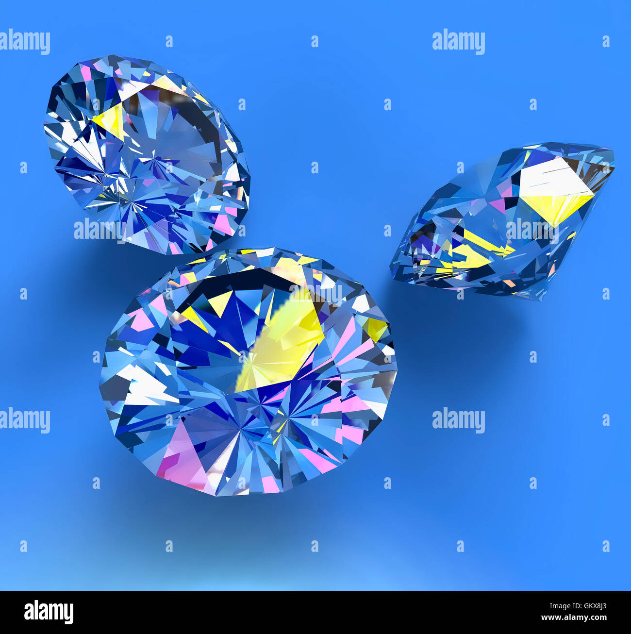 faceted blue diamonds Stock Photo - Alamy