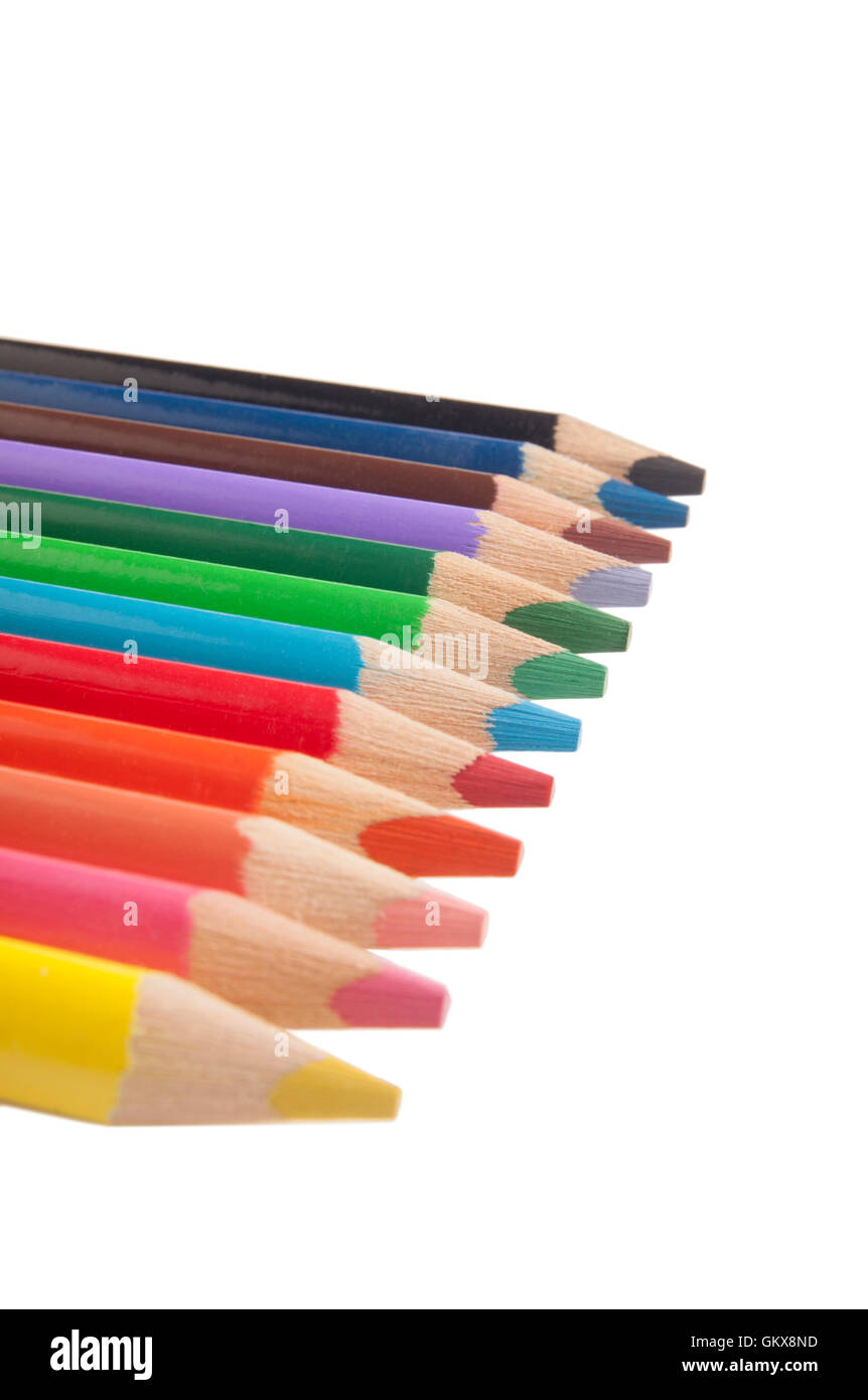 Set of color pencils Stock Photo - Alamy