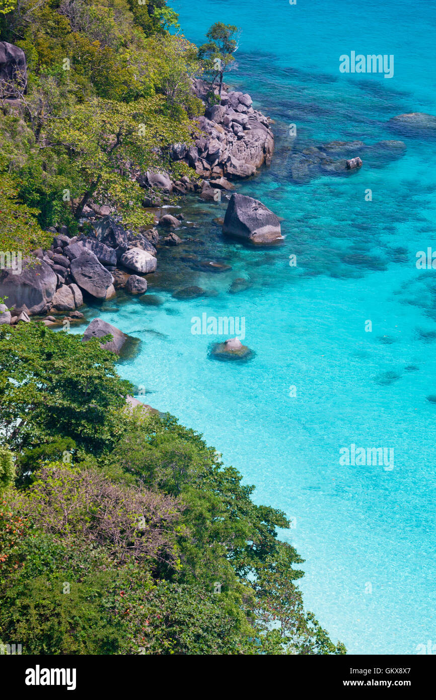 Transparent turquoise water in the Andaman Sea, Thailand Stock Photo ...