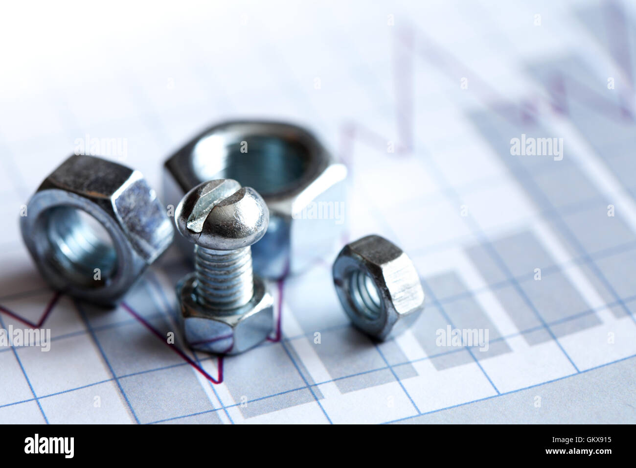 Screw Nuts On Diagram Stock Photo - Alamy
