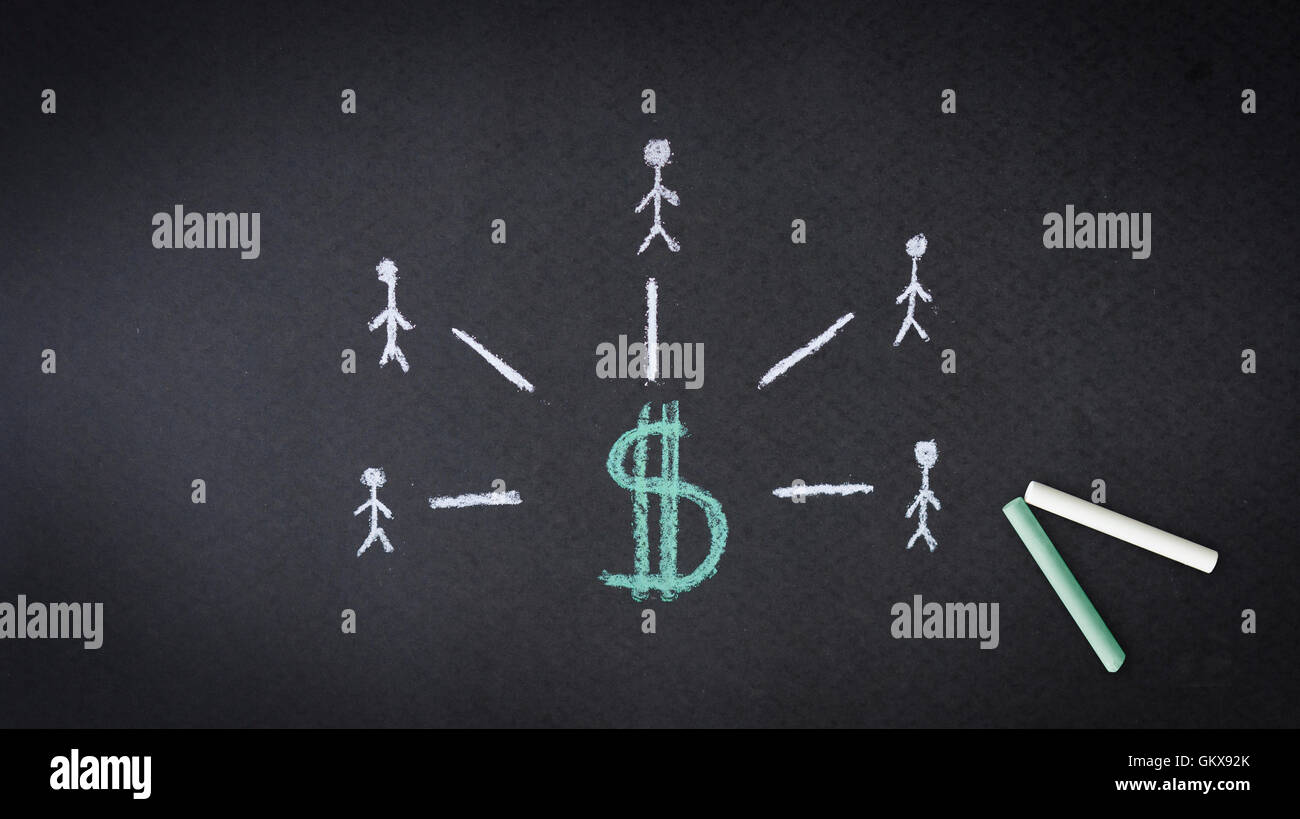 Dollar Sign Chalk illustration Stock Photo - Alamy