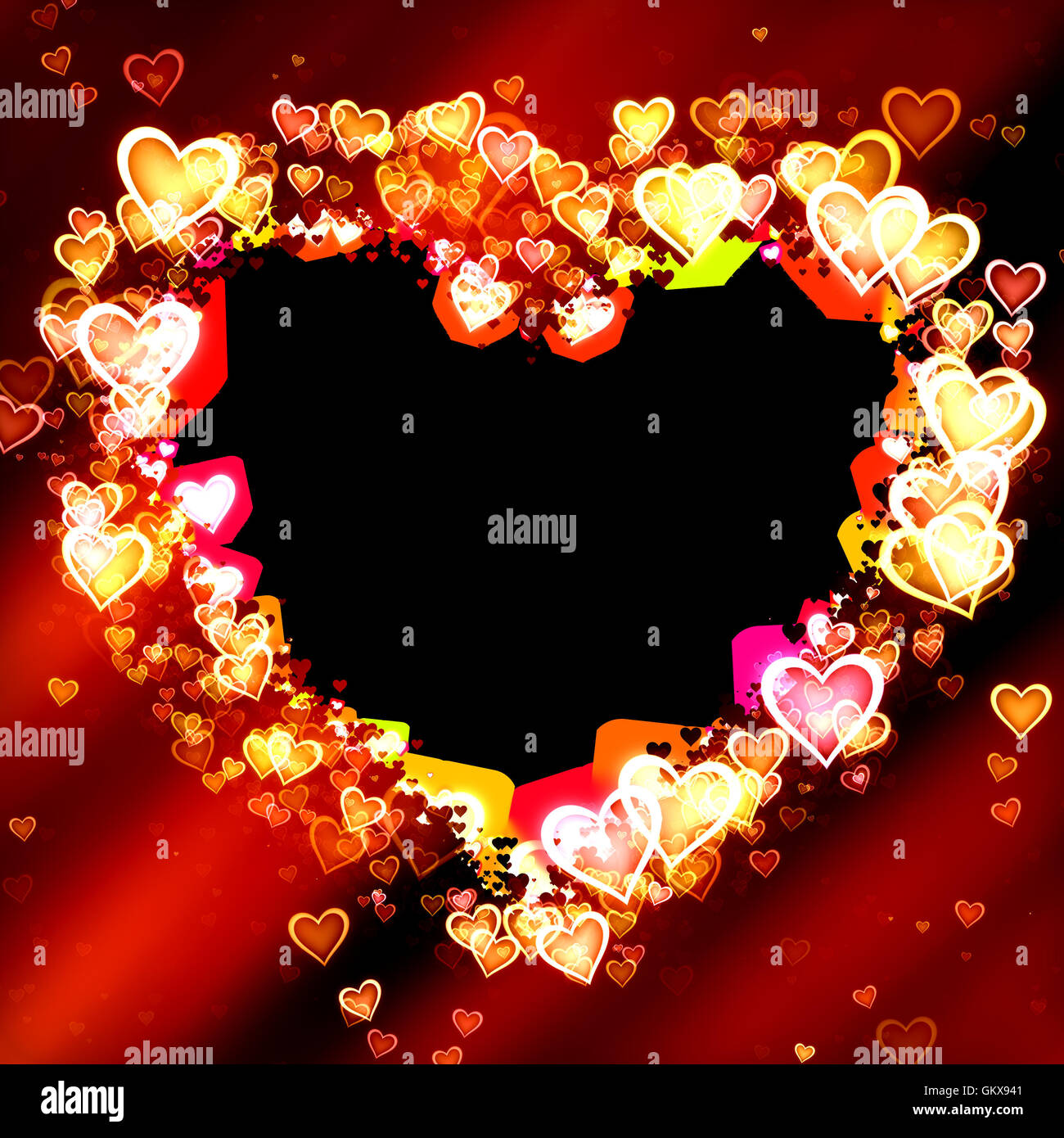 Frame of small hearts Stock Photo - Alamy