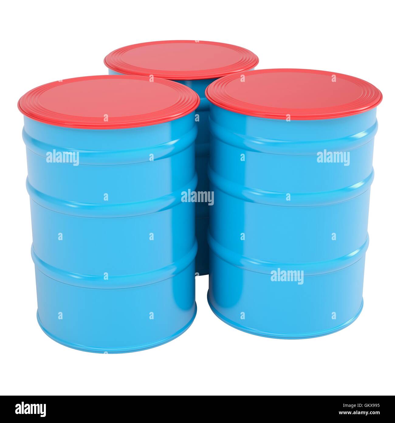 Blue barrels Cut Out Stock Images & Pictures - Alamy