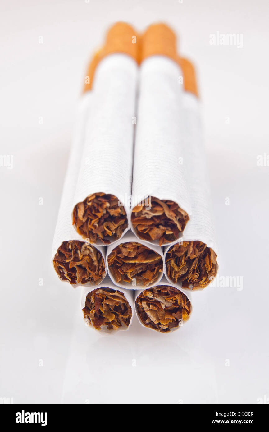 Stack of Cigarettes Stock Photo - Alamy