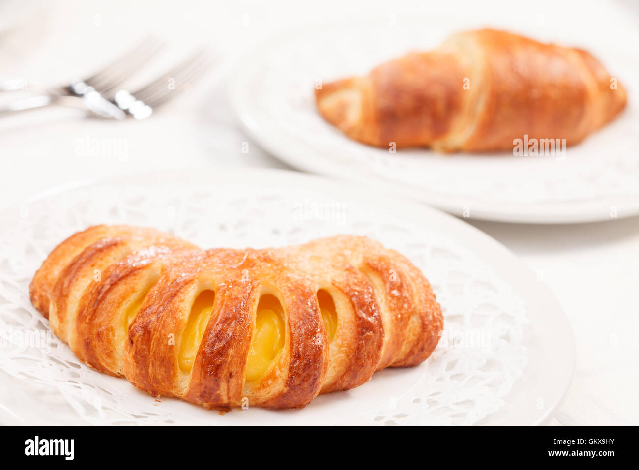 puff with apricot Stock Photo - Alamy
