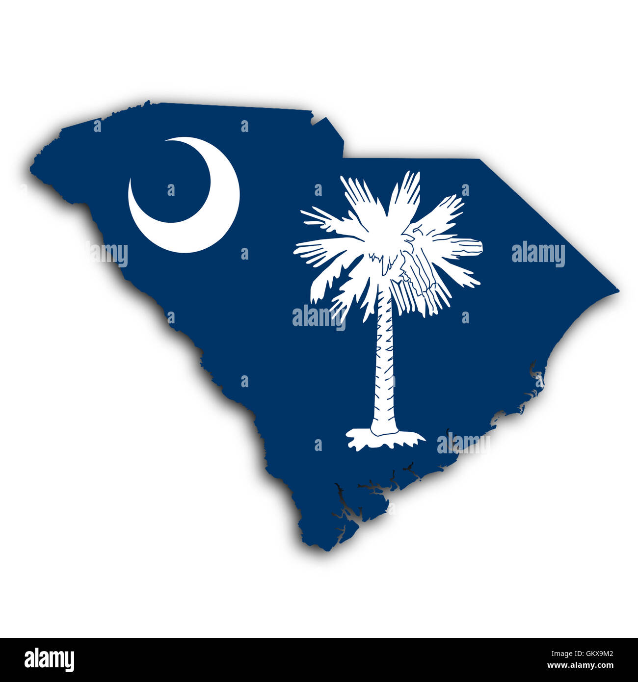 Map of South Carolina Stock Photo - Alamy
