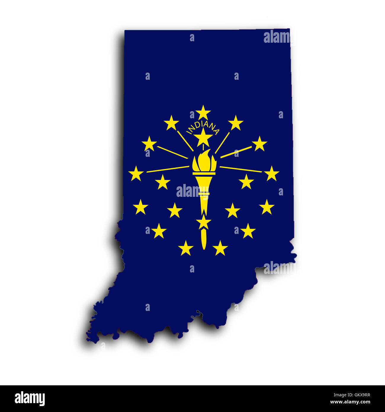 Indiana relief map hi-res stock photography and images - Alamy